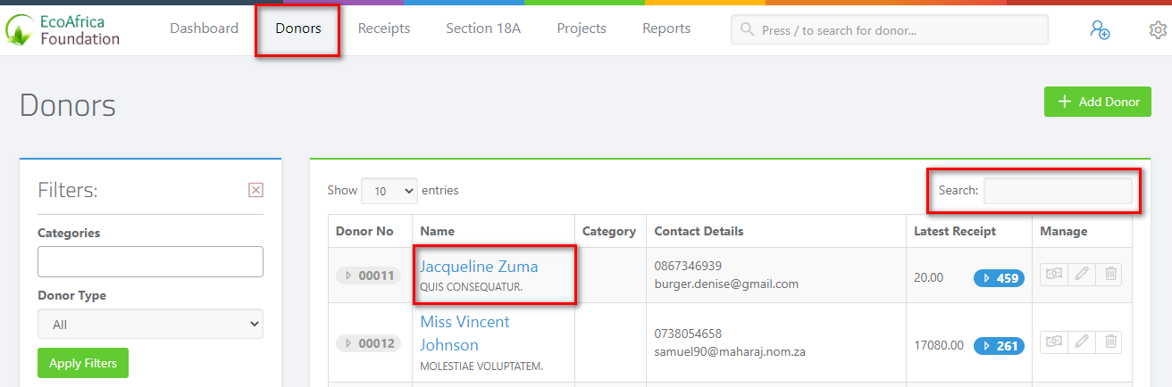 Adding Additional Donor Contact Information – ActiveDonor Help