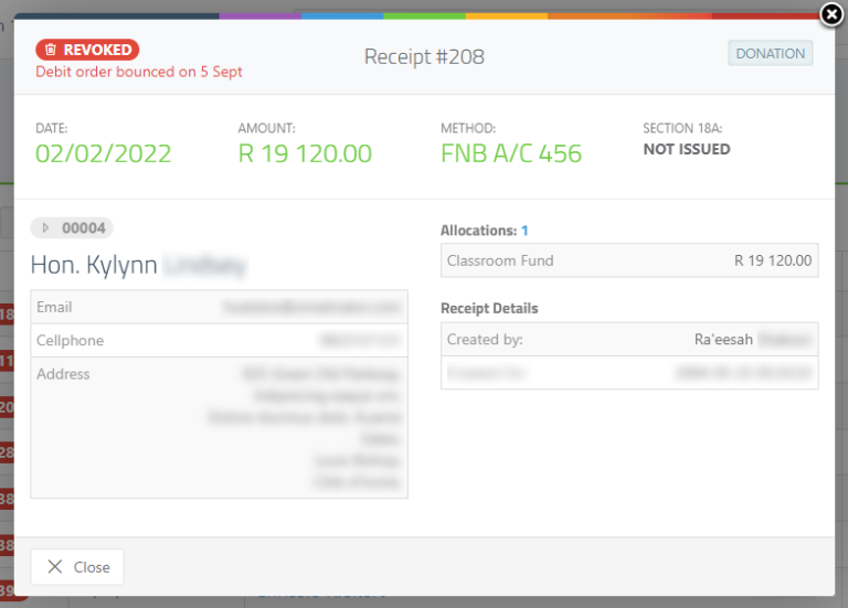 How to list and view deleted receipts – ActiveDonor Help