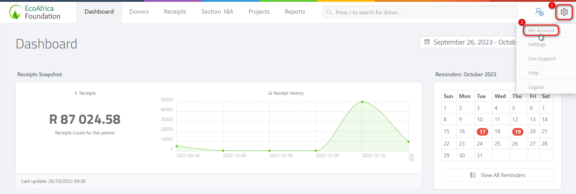 Viewing the Activity Log – ActiveDonor Help