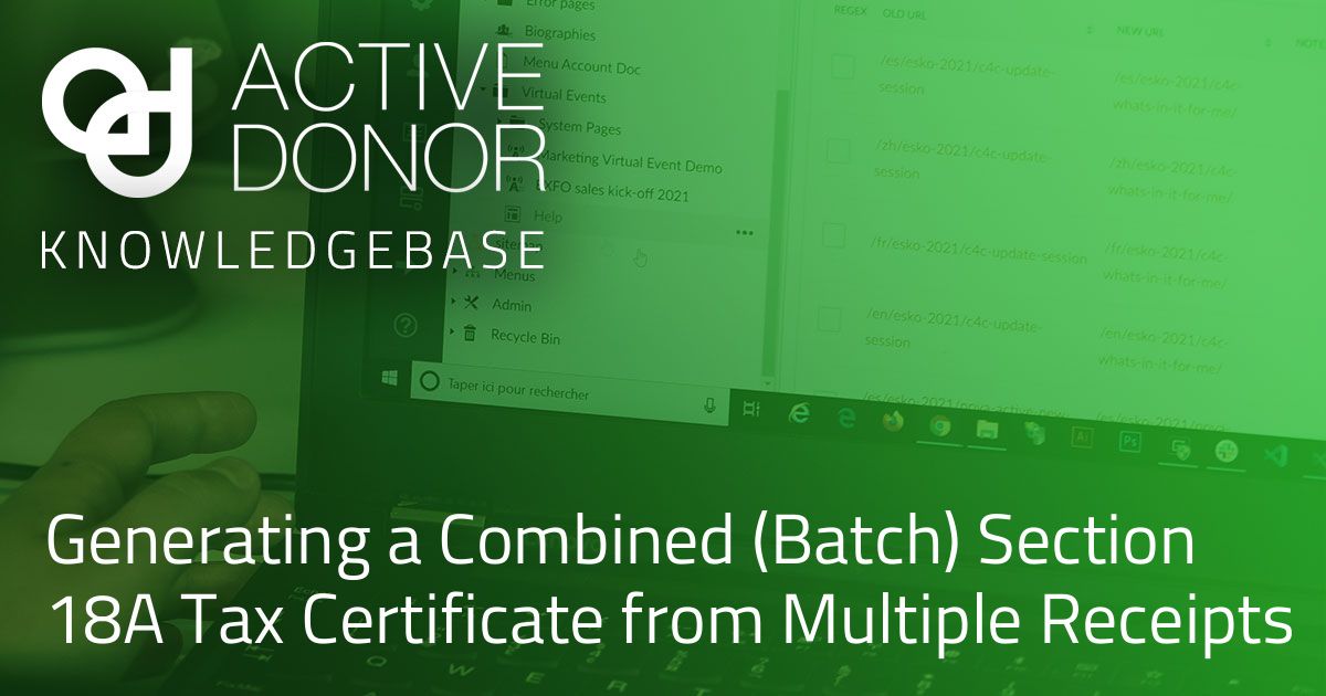 Generating a Combined (Batch) Section 18A Tax Certificate from Multiple ...